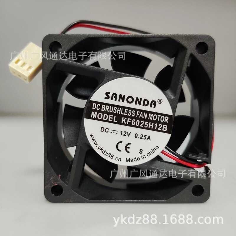 12V Kf6025h12b 0.25A 6025 Inverter Heater Stage Light Cooling Fan ...