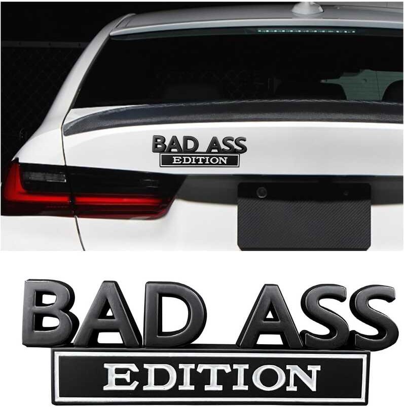 bad butt Car badge, 3D mudguard badge sticker with strong adhesive ...