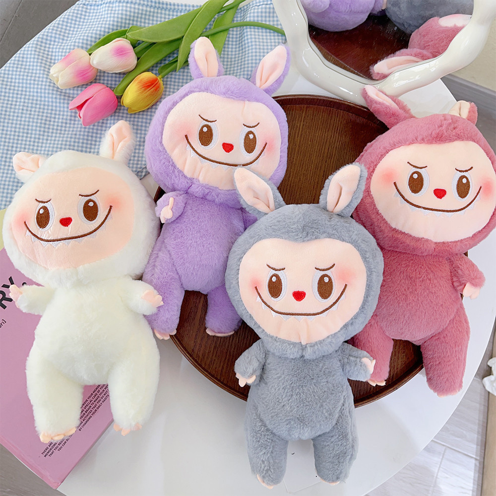 Labubu Plush Toy Kawaii Stuffed Animals Fluffy Labubu Stuffed Doll ...