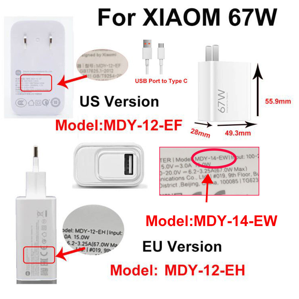 Charger Protector Compatible for Xiaomi 67W model MDY-12-EH/MDY-14-EW Compatible for Redmi note ...