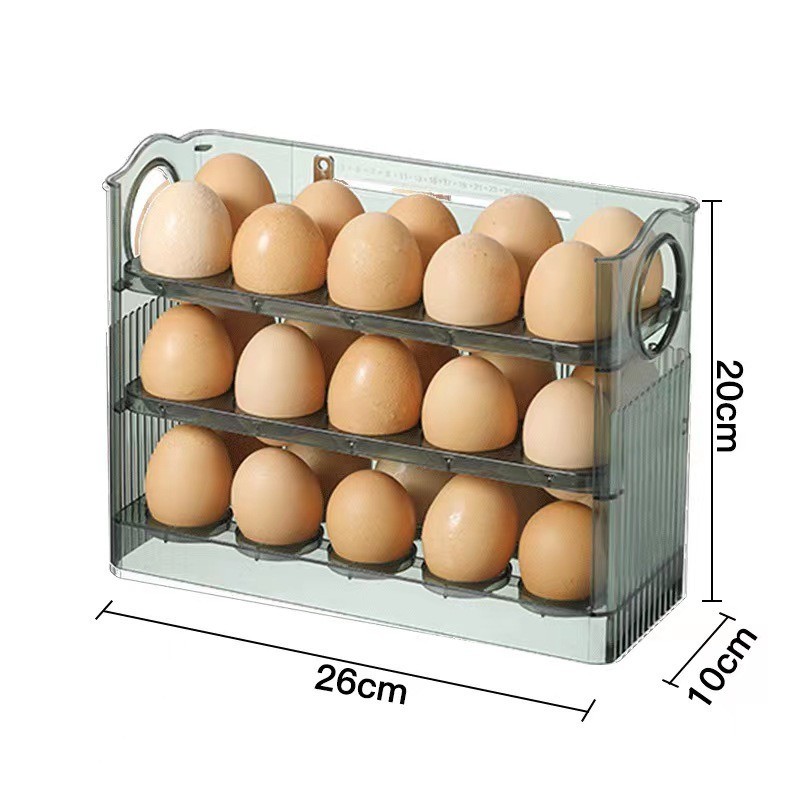 30 Grid Egg Tray Three Layer Egg Storage Box Organizer Rack Container ...