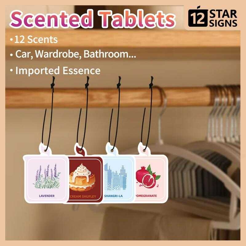 12Starsigns Scented Tablets Cards Scent Sample Cards Fragrance Paper ...