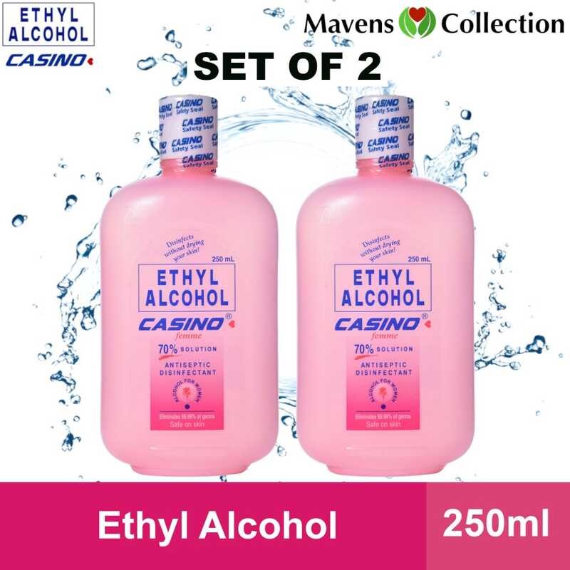 CASINO Ethyl Alcohol Femme 70% Solution 250Ml (Set Of 2) By MAVENS ...