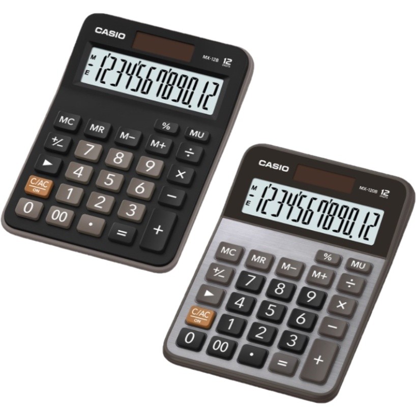 Casio Calculator Solar and Battery Operated MX 12B / 120B | Shopee ...