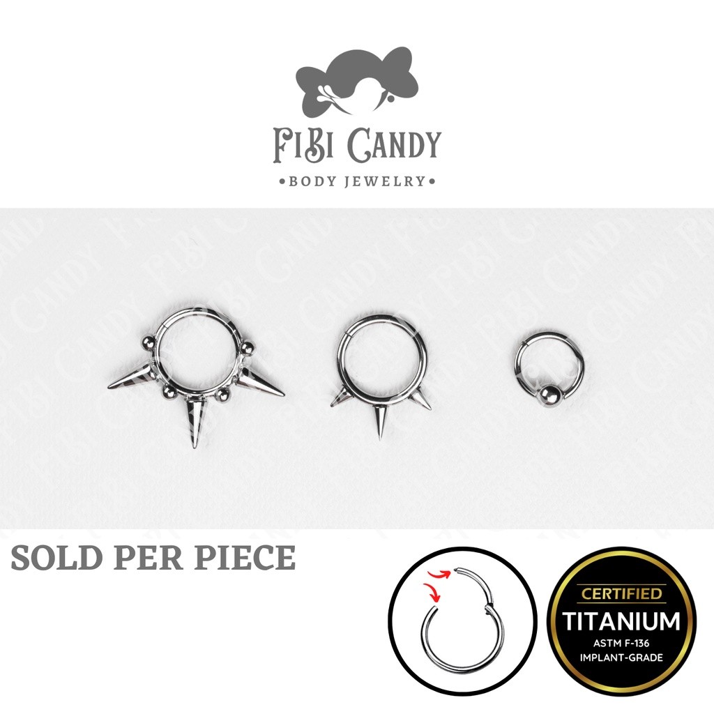 FiBiCandy 16G ASTM F136 Implant Grade Titanium FIBIHSR009 Septum Daith ...