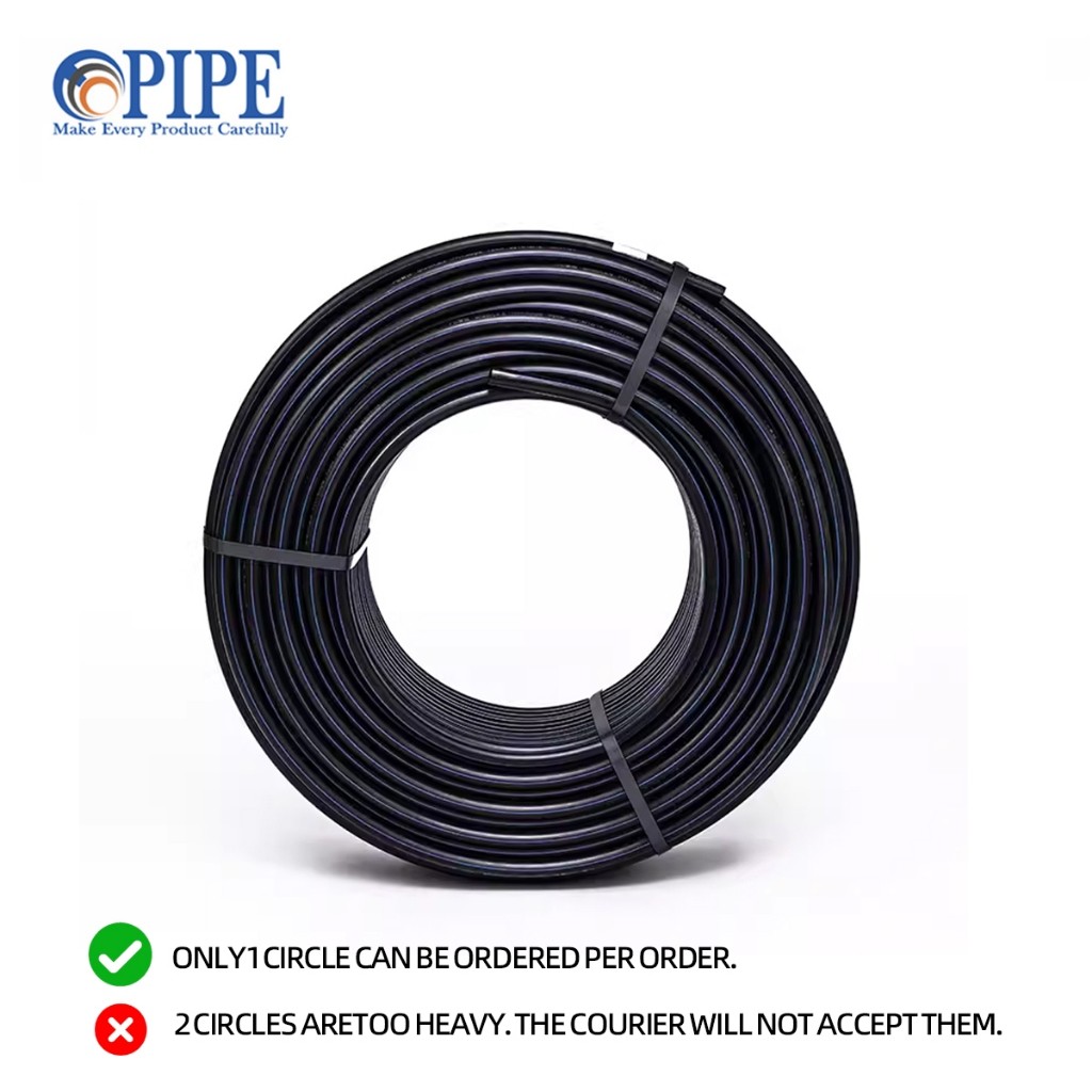 Ecopipe 1/2 (20mm) 3/4 1 PVC HDPE COMMERCIAL HOSE PIPE SDR 11 black 75 ...