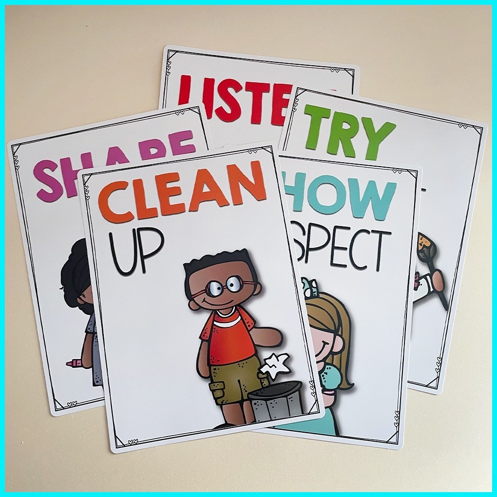 10Pcs Classroom Rules A4 Educational Posters Classroom Decoration ...