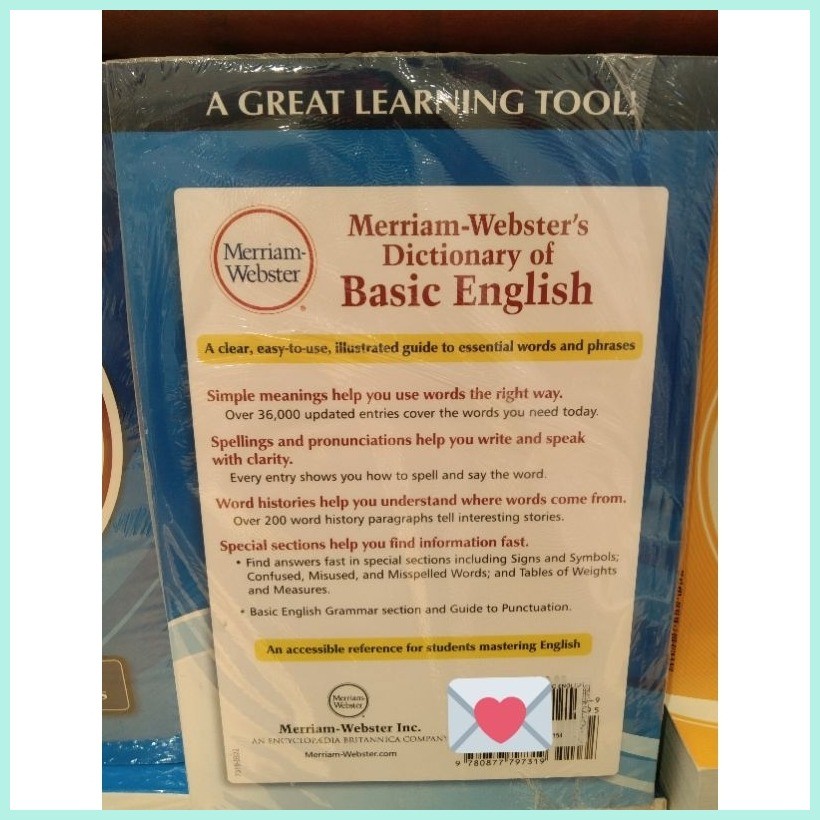 Merriam-Webster's Dictionary Of Basic English(softcover) | Shopee ...