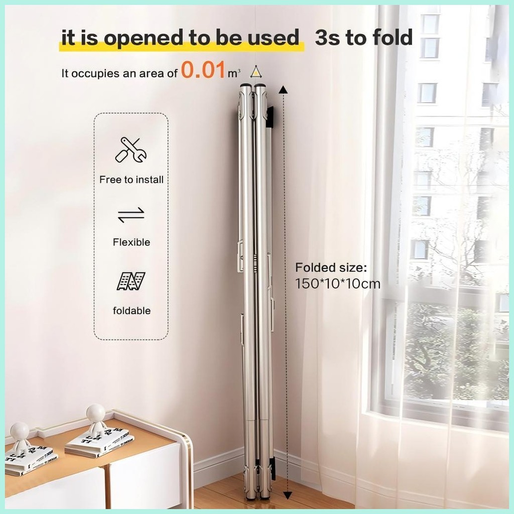 Foldable Sampayan Stainless Steel Clothes Hanger Stand Stainless ...