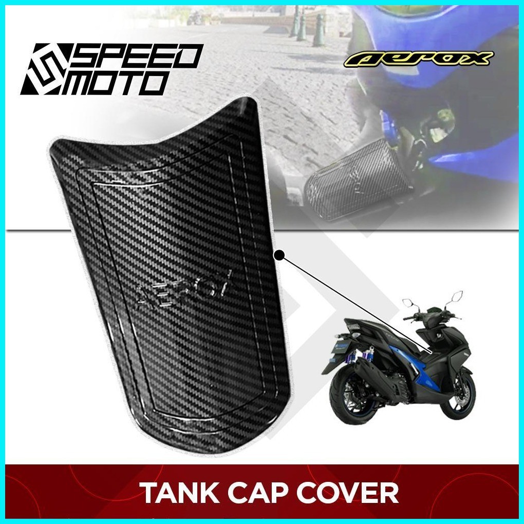 AEROX V1 TANK COVER / FUEL GAS CAP COVER CARBON FOR AEROX 155 V1 2019 ...