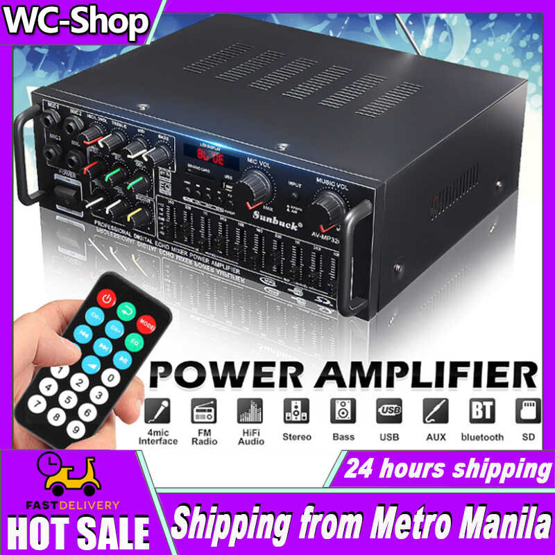 Sunbuck 220V 2000W 326BT Wireless Power Home Stereo Audio Amplifier ...