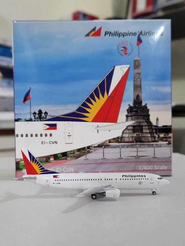 1/400 Miniature Philippine Airlines B737-400 Ei-Cvn Diecast Airplane ...