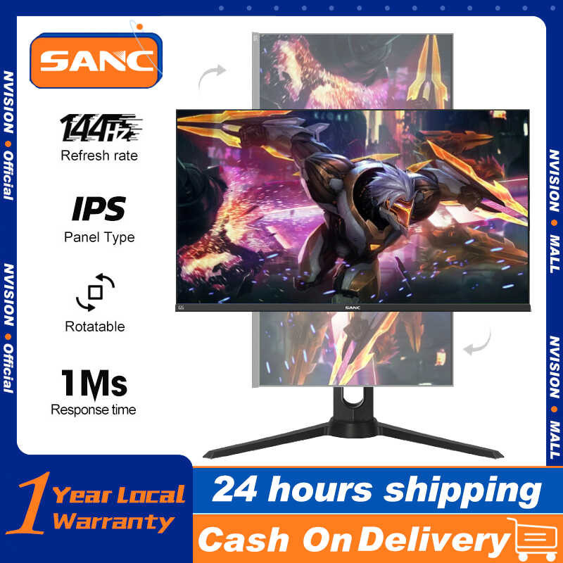SANC 24 Inch PC Computer 144Hz Gaming IPS Panle 1Ms Monitor FHD G5 ...