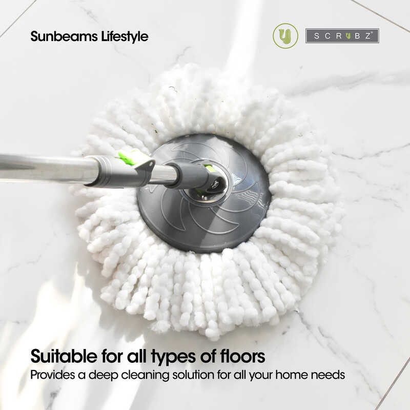 SCRUBZ COD Premium 360° Microfiber Spin Bucket Tornado Mop Gamit Ang ...