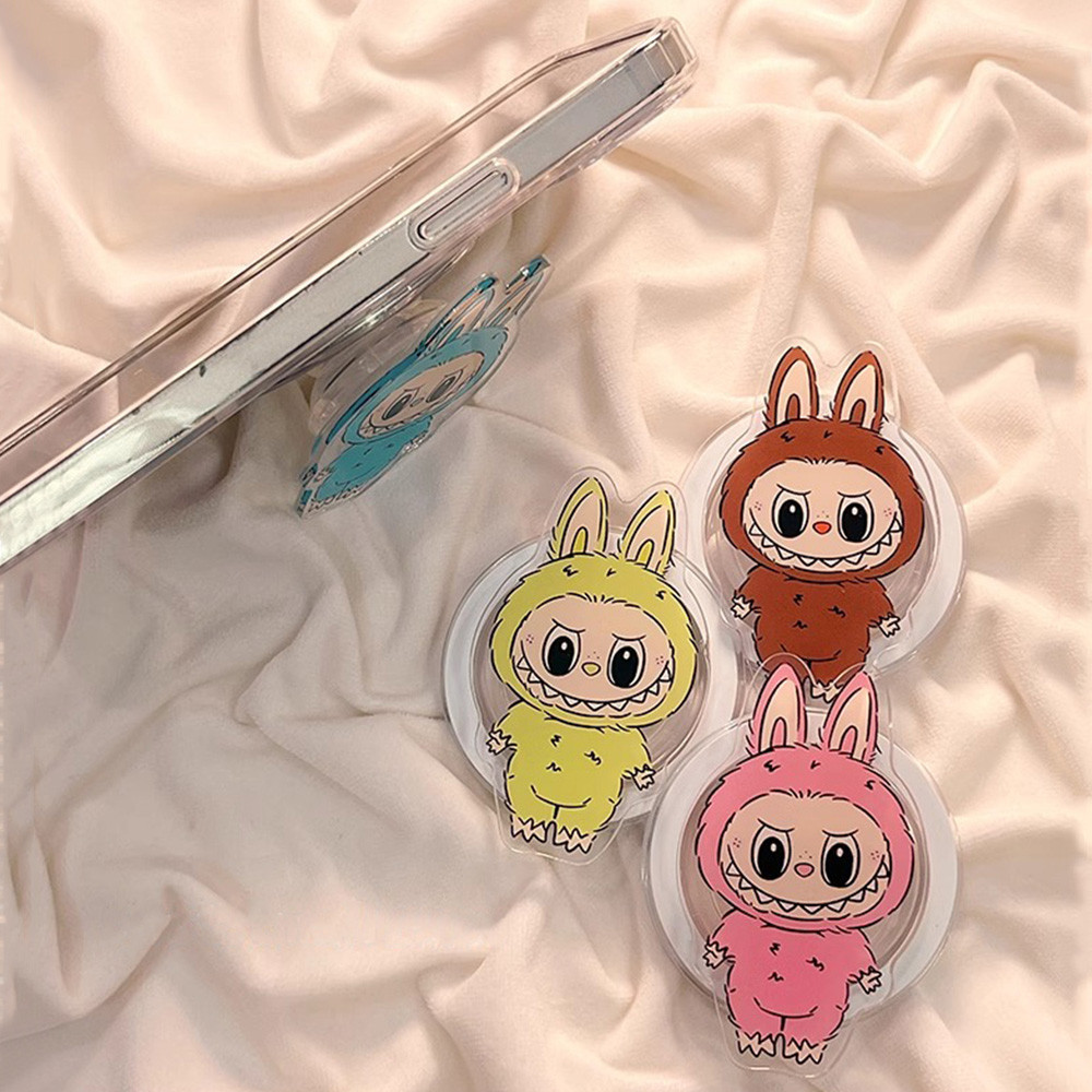 Cartoon Magnetic Folding Mobile Phone Grip Cute Labubu Holder Socket ...