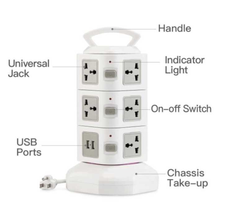 LY UniberSyAl LAyer SOET ExtenSion CORD GAmit 2 USB SLOT (MAy VARY Ang ...