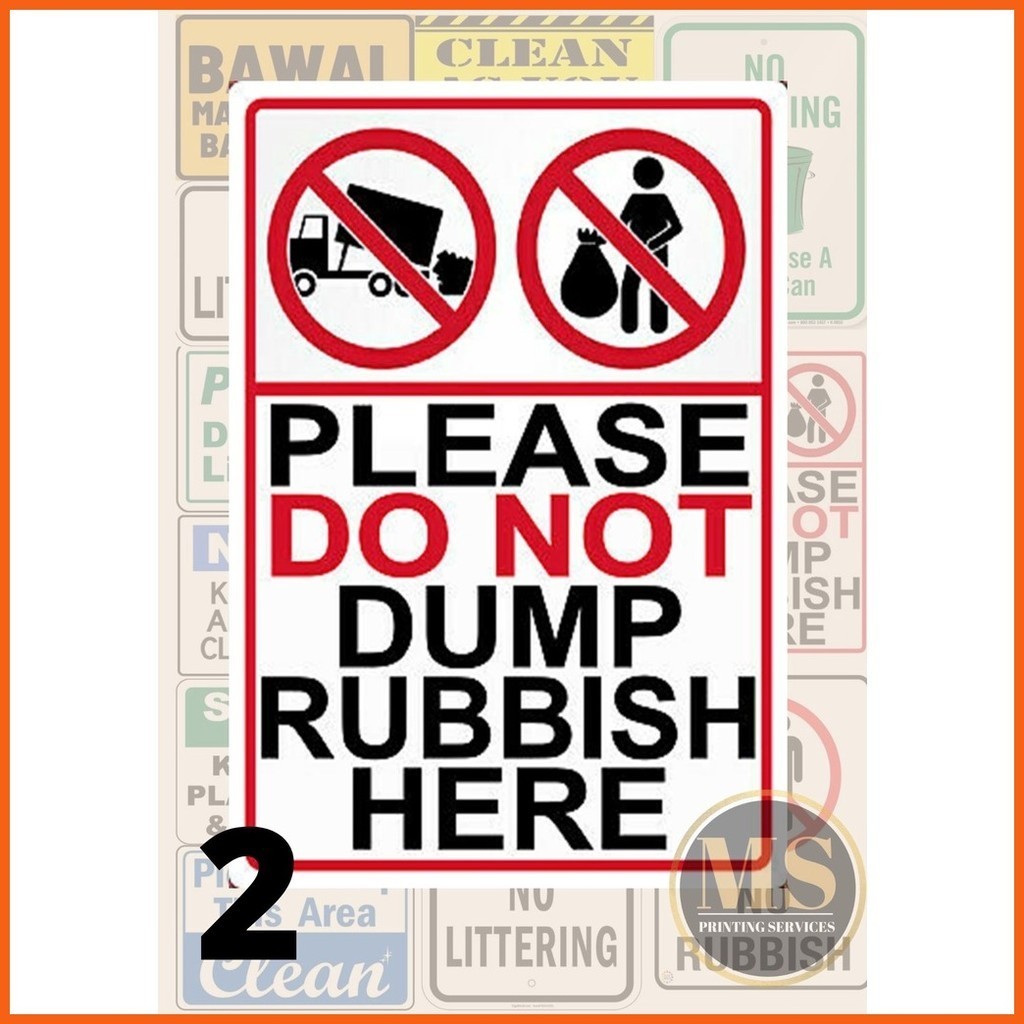 ۩ No Littering Bawal Magtapon Clean as You Go Keep This Area Clean ...