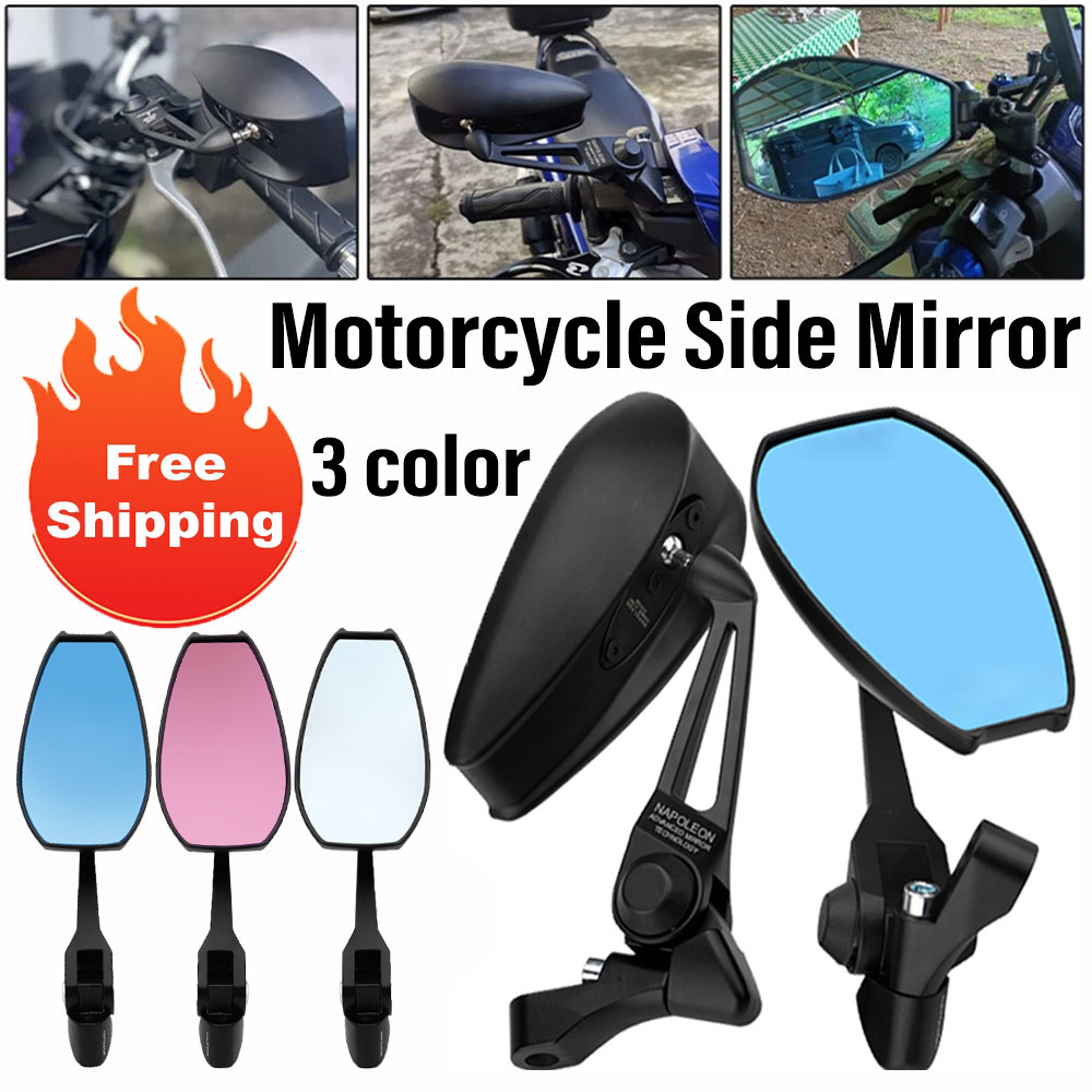 Motorcycle Side Mirror Anti-glare Adjustable Blue Lens Made IN Thailand ...