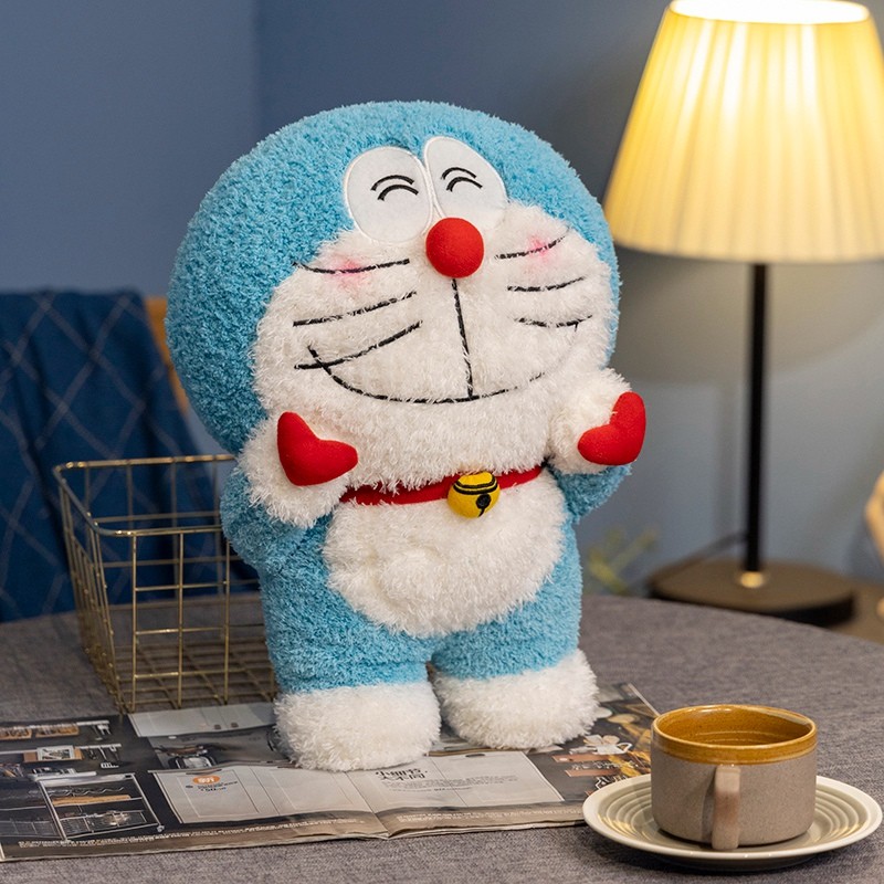 40cm Lovely Doraemon Plush Toy Cuddly Pillow Doraemon Hand Heart ...