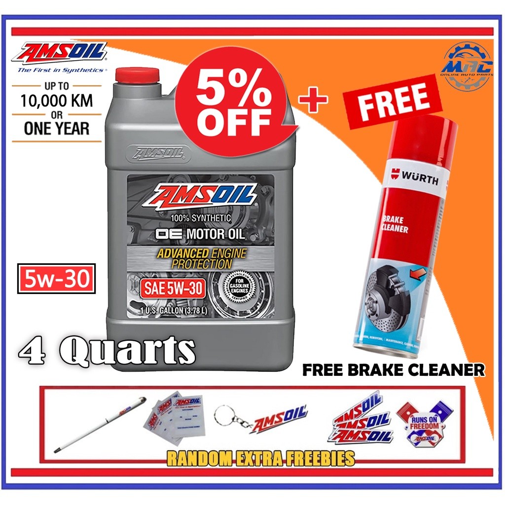 AMSOIL OE Motor Oil 5W-30 Fully Synthetic GAS ENGINE oil Gallon 4 ...