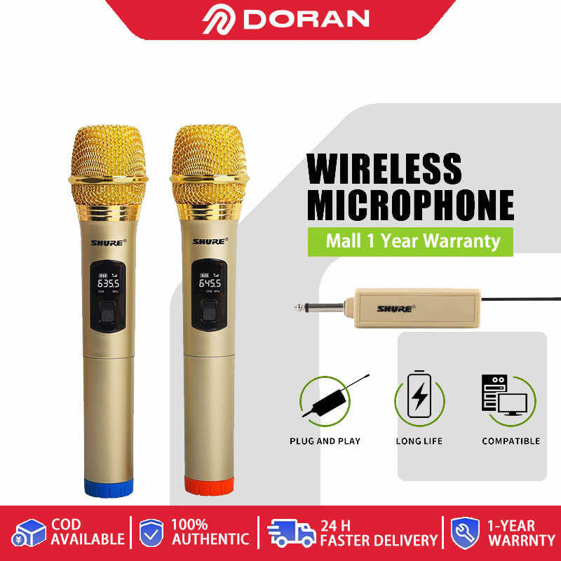 COD SHURE Wireless Microphone 100% Original Dual Handheld Professional ...