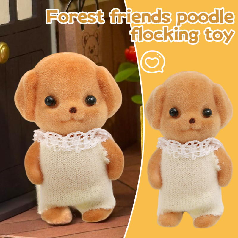 Poodle Milo Flocking Doll - Anime Senbeier Poodle Flocking Toys - Funny ...