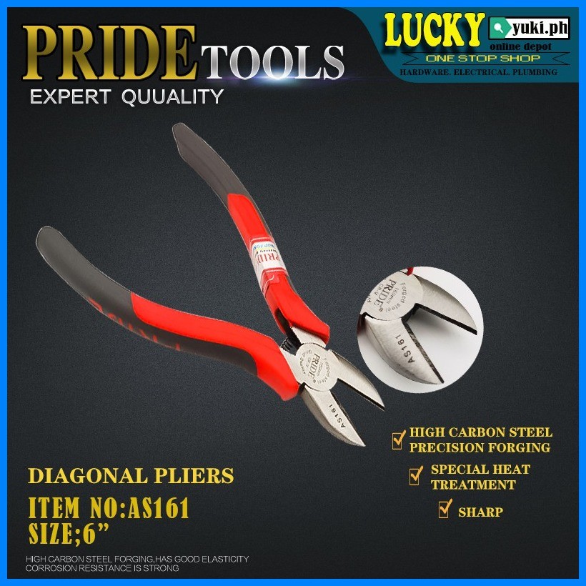 AS161H 6" AMERICAN DIAGONAL CUTTING PLIERS (PRIDE) | Shopee Philippines