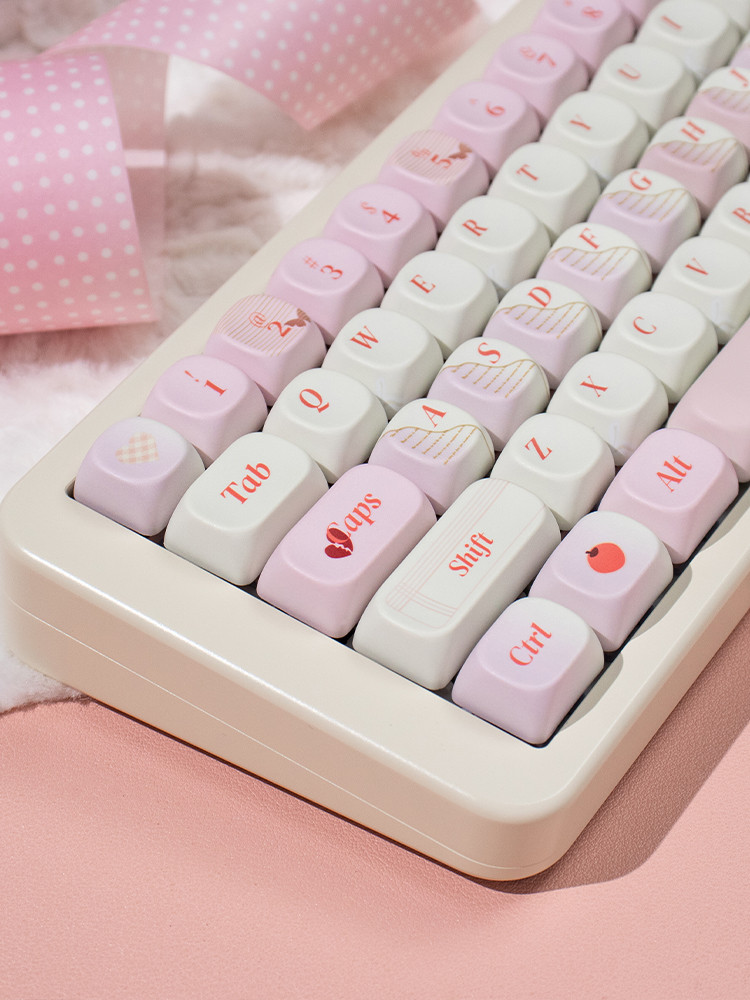 Love Note Keycaps Pink dopamine 1.7mm Thickness PBT Cherry/MOA profile ...