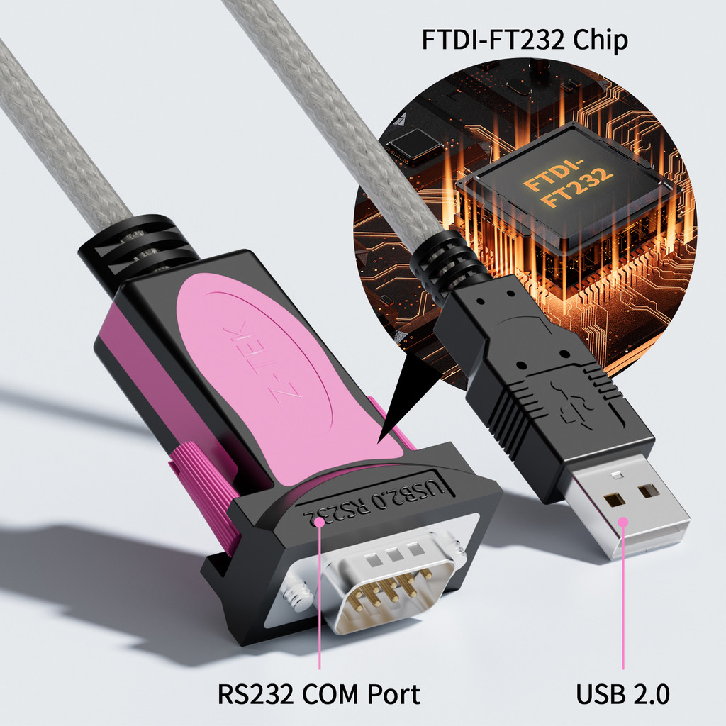 FTDI USB to RS232 Male DB9 Cable Serial COM Port Adapter Chip FTDI USB ...