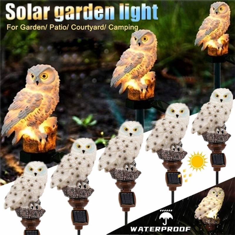 Solar Lights Outdoor Waterproof with Owl Animal Shape, Solar Lights ...