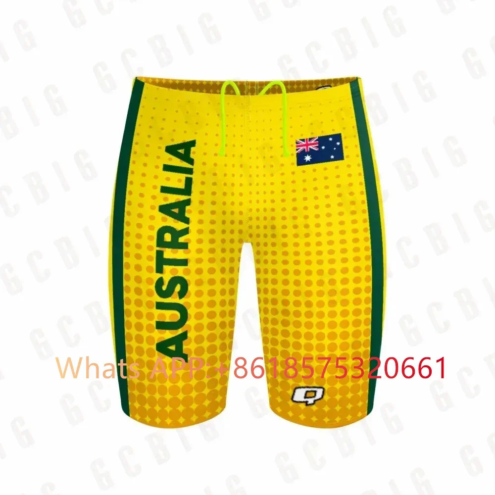 Mens Summer Swimwear Training Swim Trun Swimsuits Boy Jammers Sports ...