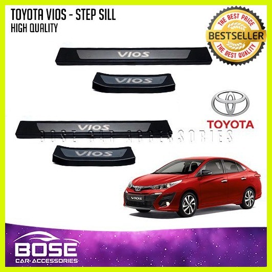 ☸ Toyota Vios 2014 - 2023 Side Stepsill Door Scuffplate Anti Scratch ...