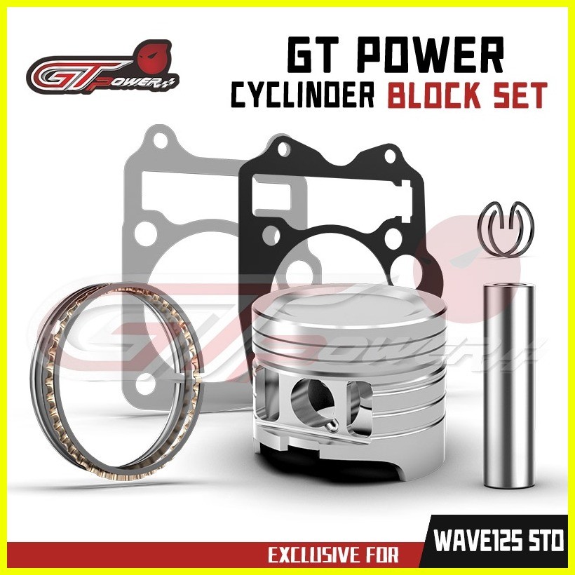 GT Power Cylinder Block Set WAVE125 / XRM125 / RS125 STD Φ52.4MM Φ54MM ...