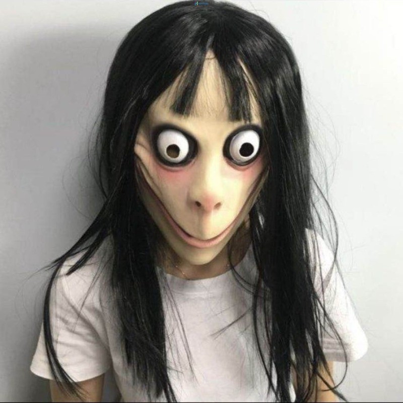 Halloween Mask Momo Challenge Scary Games Headgear Emulsion Horror Face ...