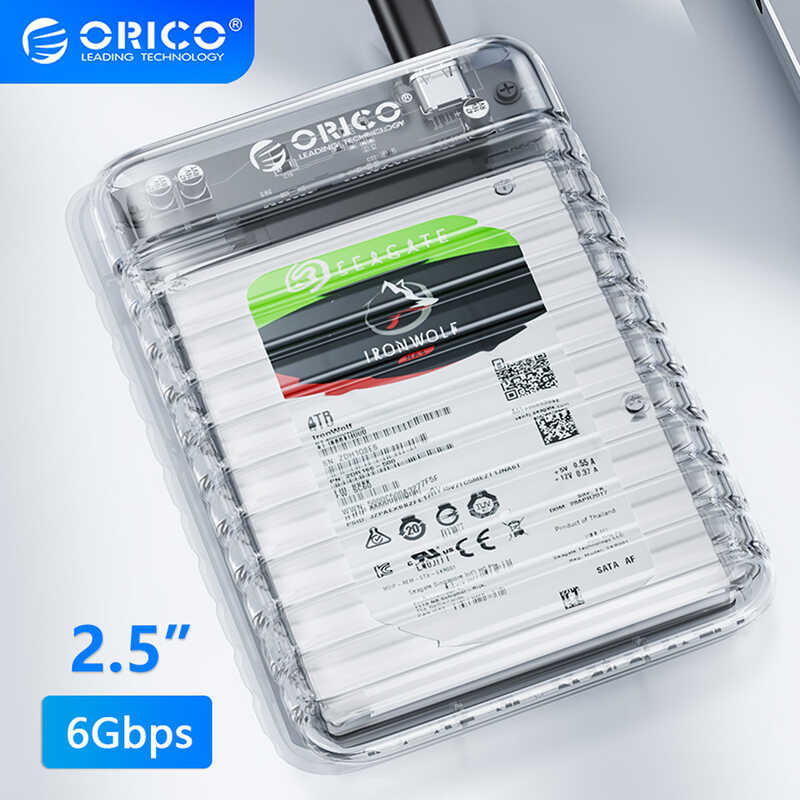 ORICO 2.5" SATA SSD External Case USB 3.0 HDD Hard Disk Drive Enclosure ...