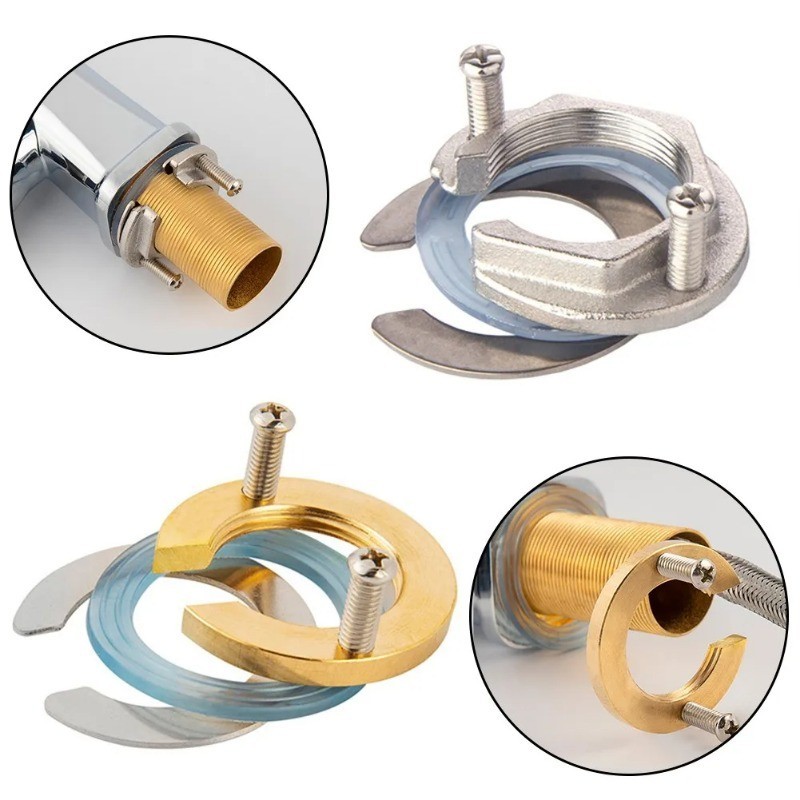 3-1Sets Faucet Anti-loosing Nut Cap Tap - C Type Faucet Fixing Fitting ...