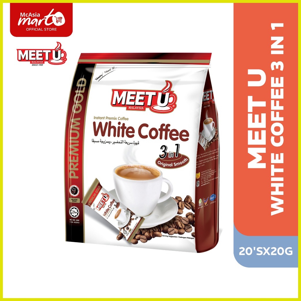 ♂ ⚾︎ MEET U WHITE COFFEE 3IN1 (20'sx20G) | Shopee Philippines