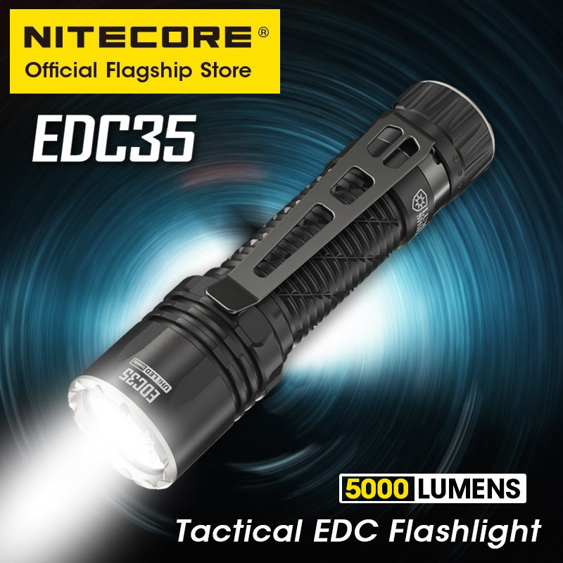 NITECORE EDC35 Tactical Flashlight EDC USB-C Rechargeable Search Torch ...