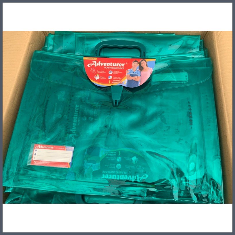 ∼ ☮ Plastic Expanded Envelope with handle | Long | Green | Shopee ...