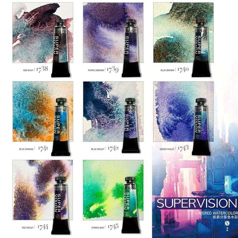 New 15Ml Layered Color Watercolor Pigment Mineral Texture Antique ...