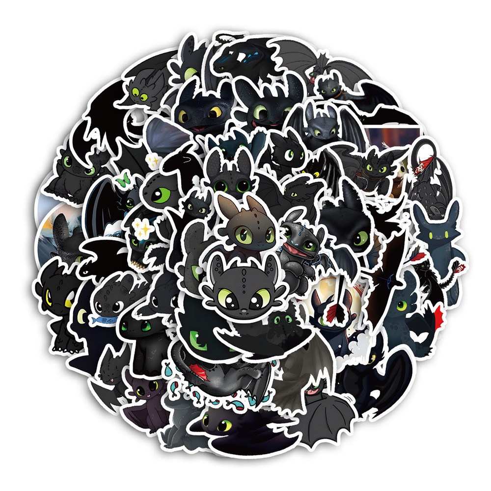 60PCS Toothless Cartoon Role Stickers Movie How to Train Your Dragon ...