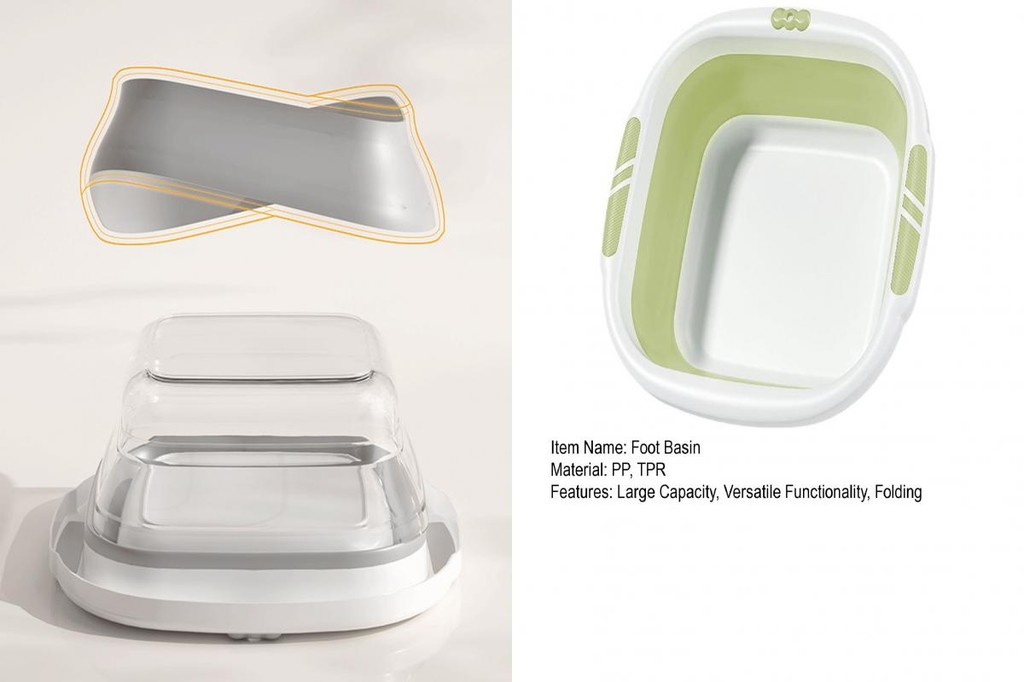 DA* Foot Bath Basin for Stretching Travel Foot Soak Portable Foldable ...