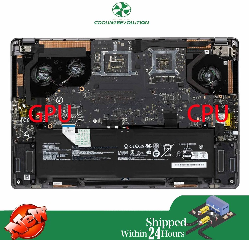 CPU Laptop GPU Cooling Fan for MSI Creator Z17 A12UET A12UHT A12UKST MS ...