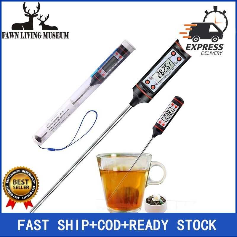 LCD Digital Kitchen Probe Thermometer Food Cooking Food Liquid Digital ...