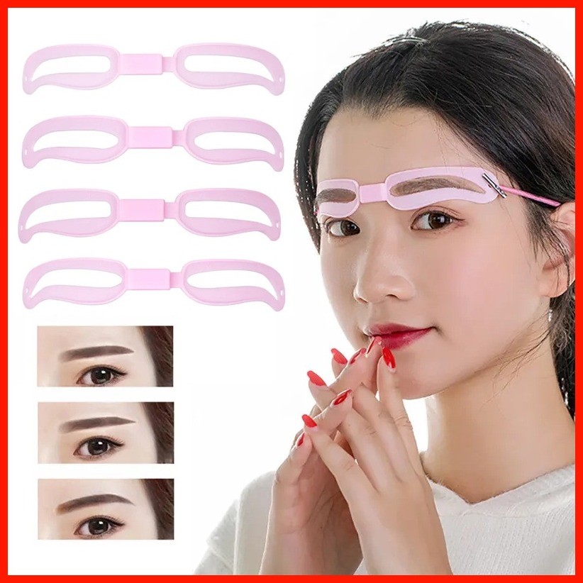 4 Type Eyebrow Template Drawing Guide Cards/Head-wear Eyebrow Assist ...