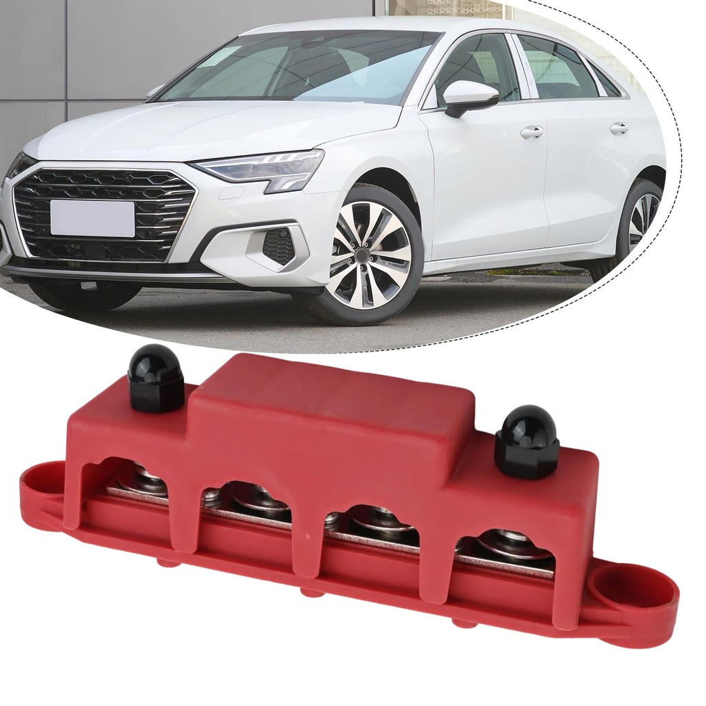 [TRC]12V 250A 4 Post Busbar Bus Bar Power Distribution Block W/ Cover 5 ...