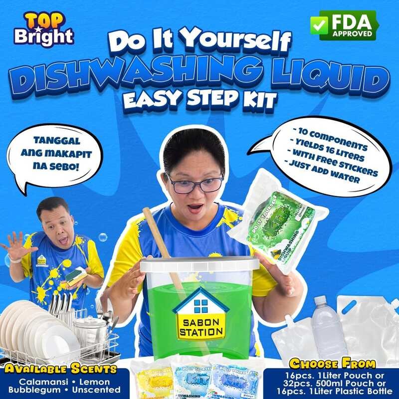 Dishwashing Liquid DIY Kit 16L Yield W/ Bottles Or Pouches Free Stickers Easy Steps | Just Add ...