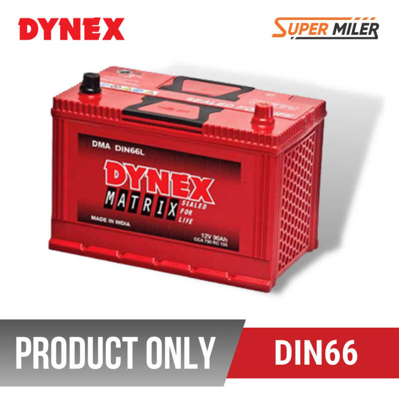 Matrix Dynex Din66 Car Battery (Maintenance-Free And 12 Months Warranty ...