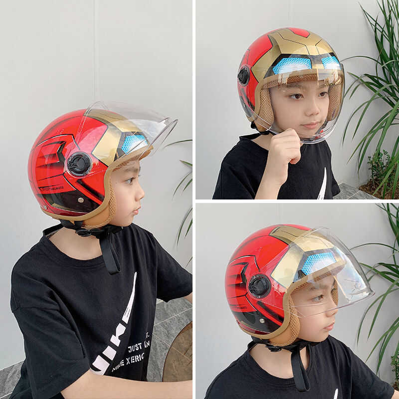 Anak Kd-40 Helmet For Kids 3 Pattern Motorcycle 4 To 12 Years Old Half ...