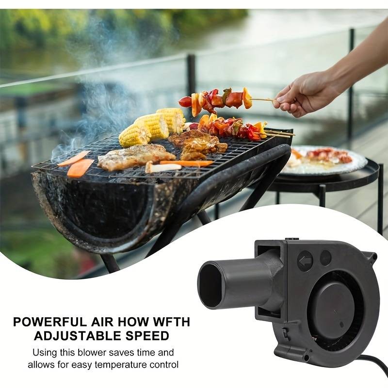 2.94A High speed Portable Turbo Blower BBQ heater air blower for kalan ...